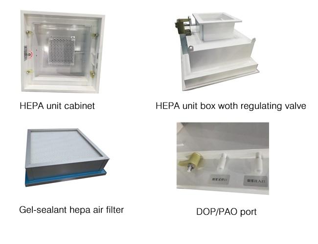 Custom Gel - Seal HEPA Filter Box With DOP Detection Port 2 Years Warranty
