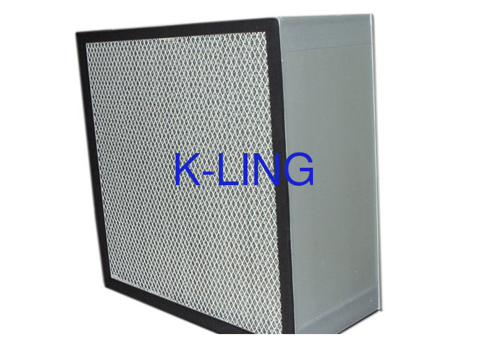 Aluminium Frame H13 Deep Pleat HEPA Filter Glass Fiber Midea For Industry