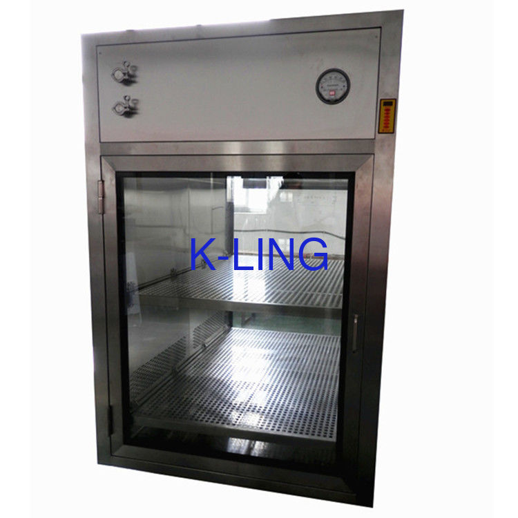 Electronic Interlocking Air Shower Pass Box / Pharmaceutical Cleanroom ...